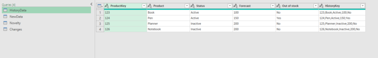 How to track changes in the table in Power Query - Exceed